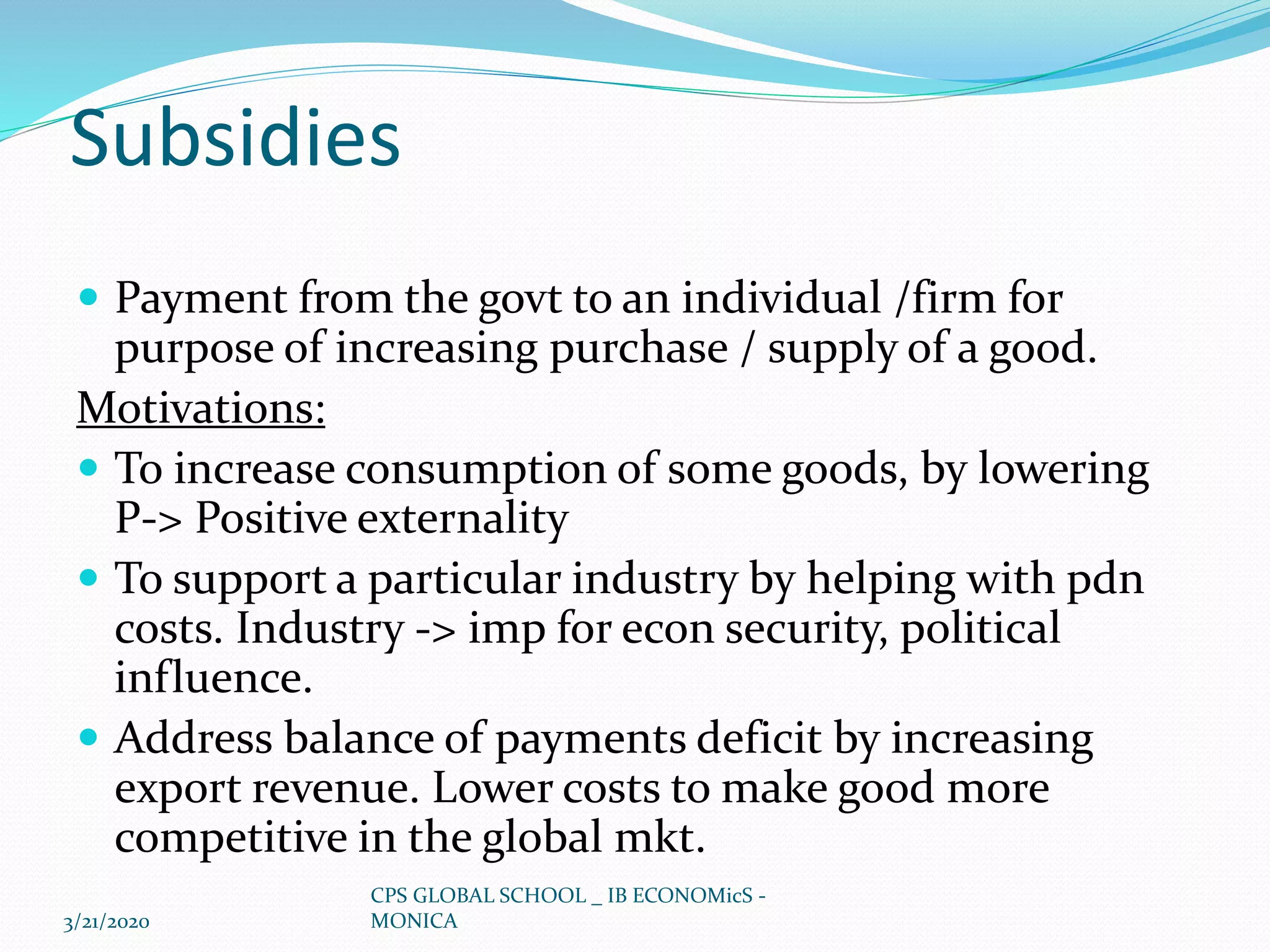 Government intervention - IB Economics | PPTX