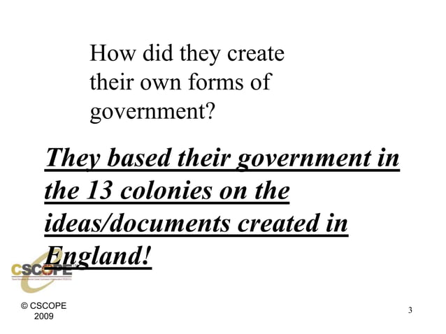 Government in the 13 colonies ppt kvanko | PPTX | Law