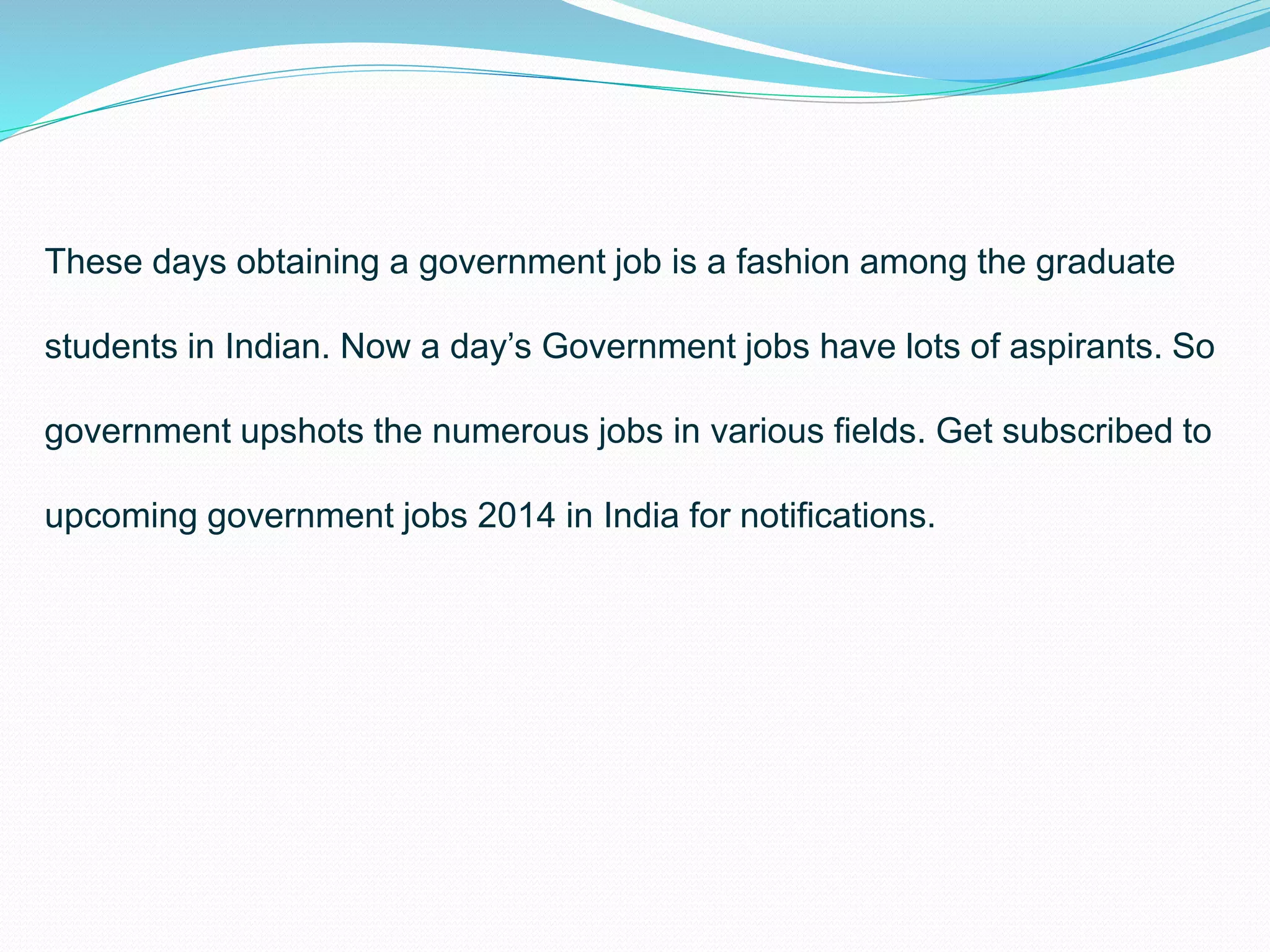 Government jobs | PPTX