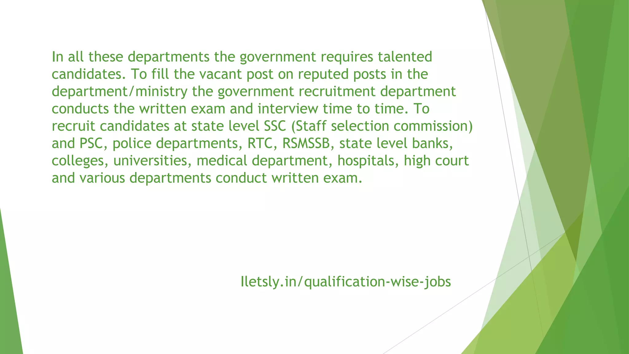 Government jobs 2015 | PPT