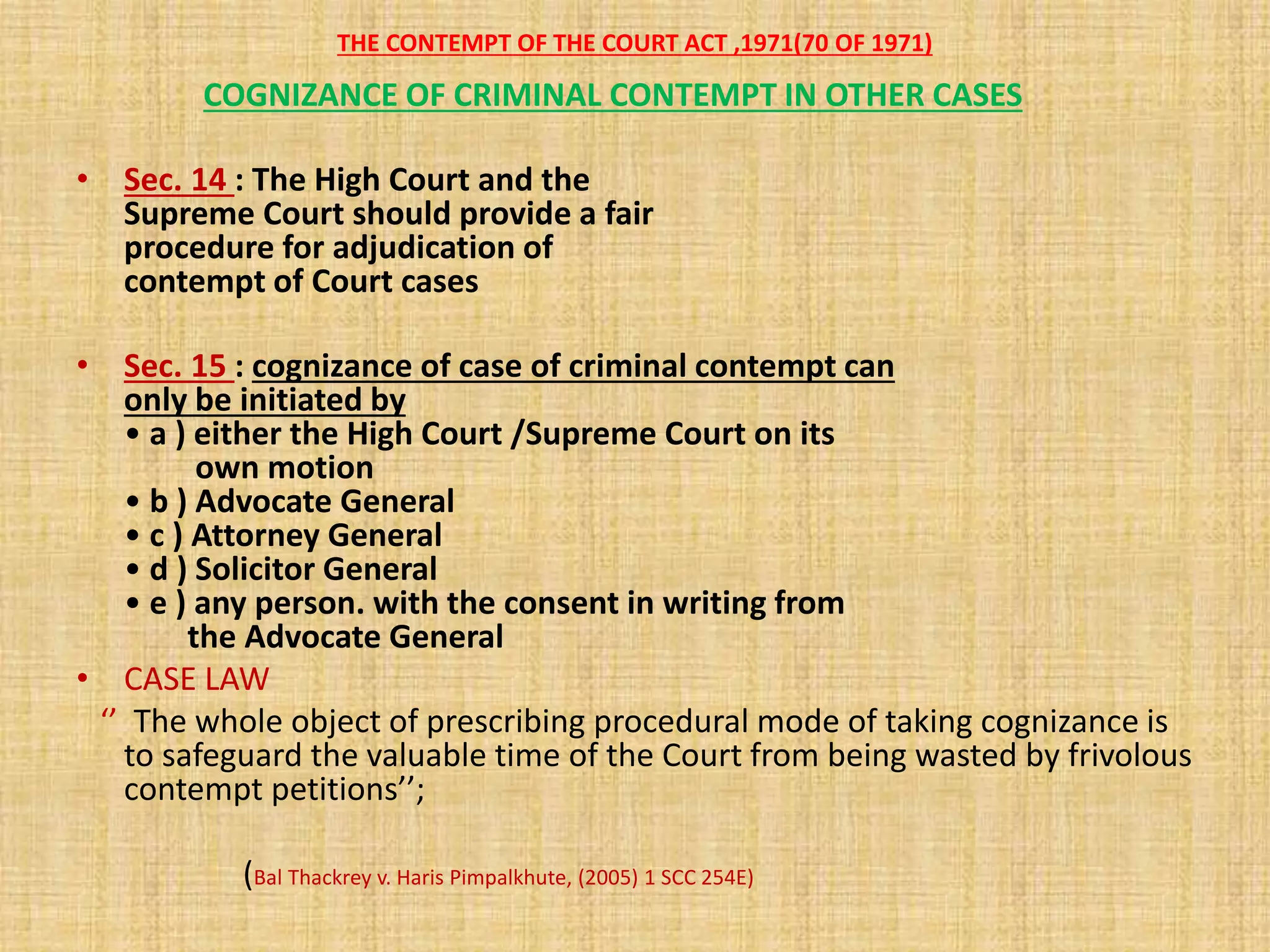 CONTEMPT OF THE COURT | PPTX