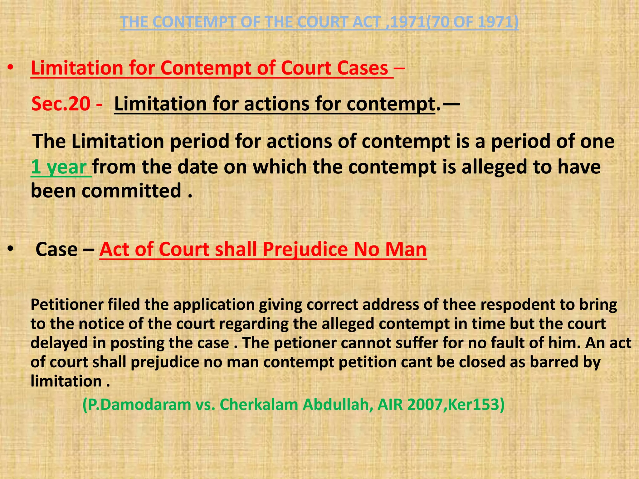 CONTEMPT OF THE COURT | PPTX | Law