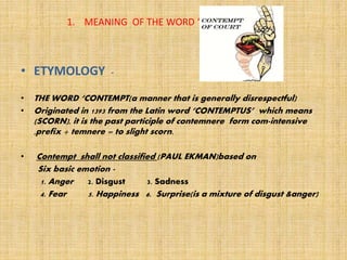 CONTEMPT OF THE COURT | PPTX