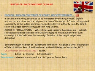 CONTEMPT OF THE COURT | PPTX