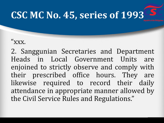 CSC Government Office Hours-posted in their website. | PDF | Law