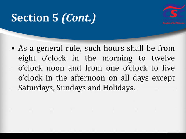 CSC Government Office Hours-posted in their website. | PDF | Law