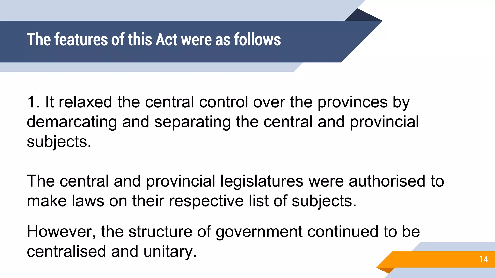 Government of india act of 1919 OR Montagu Chelmsford Reforms | PDF