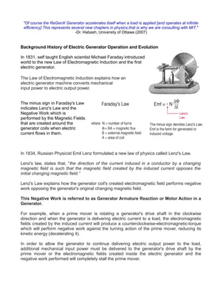 Government of Quebec Introduction to the ReGenX Generator and a New Law ...