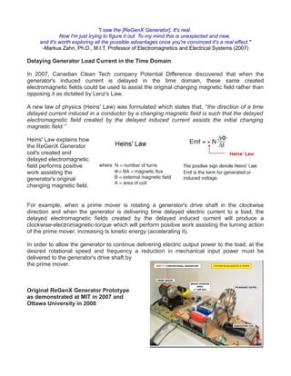 Government of Quebec Introduction to the ReGenX Generator and a New Law of Physics.pdf