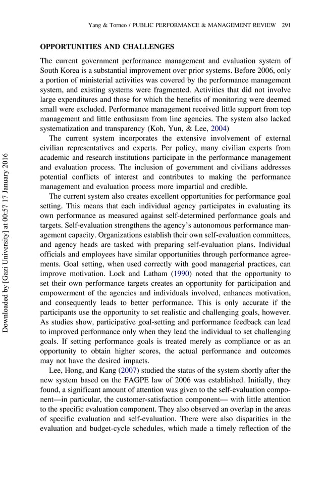 Government performance management and evaluation (history and current ...