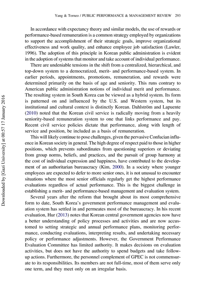 Government performance management and evaluation (history and current ...