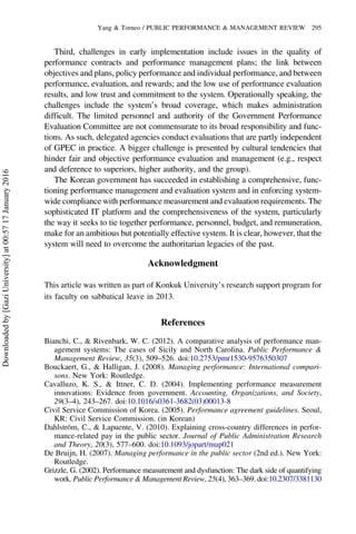 Government performance management and evaluation (history and current ...