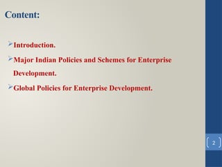 Government Policies and Schemes for Enterprise Development ..pptx