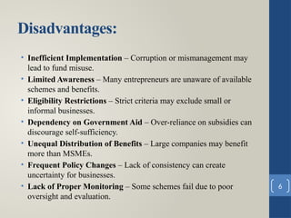 Government Policies and Schemes for Enterprise Development ..pptx