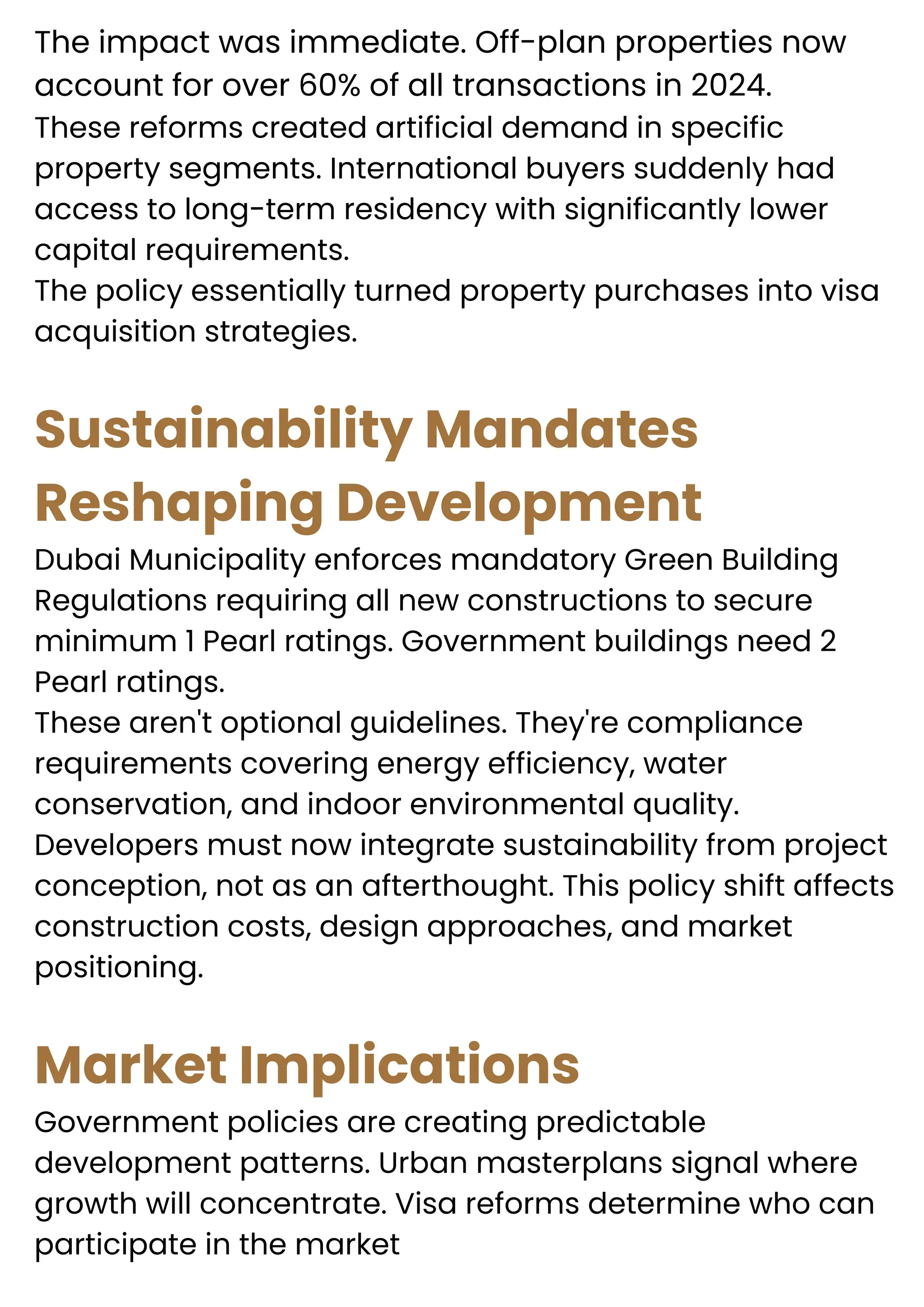 Government Policies Are Rewriting UAE Real Estate: A New Era of Growth | PDF