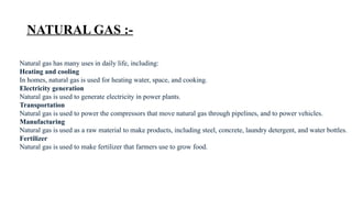 natural gas inse in homes and industries | PPTX