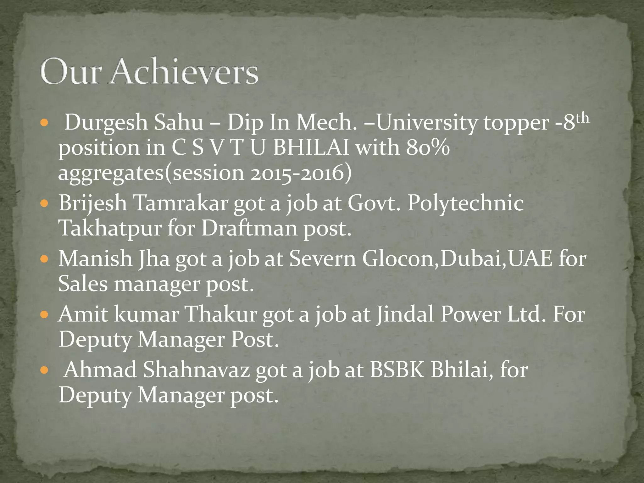 Government polytechnic takhatpur induction ppt | PPTX | College ...