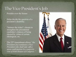 The Executive Branch | PPTX | Elections | Politics