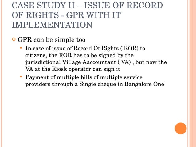 Government Process Re-engineering | PPT | Computing | Technology & Computing