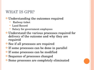 Government Process Re-engineering | PPT