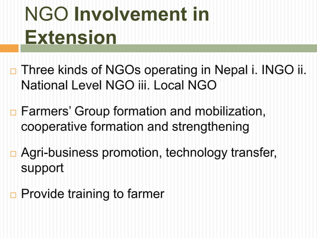 SWOT anlysis of Government, public and private sectors in agricultural ...