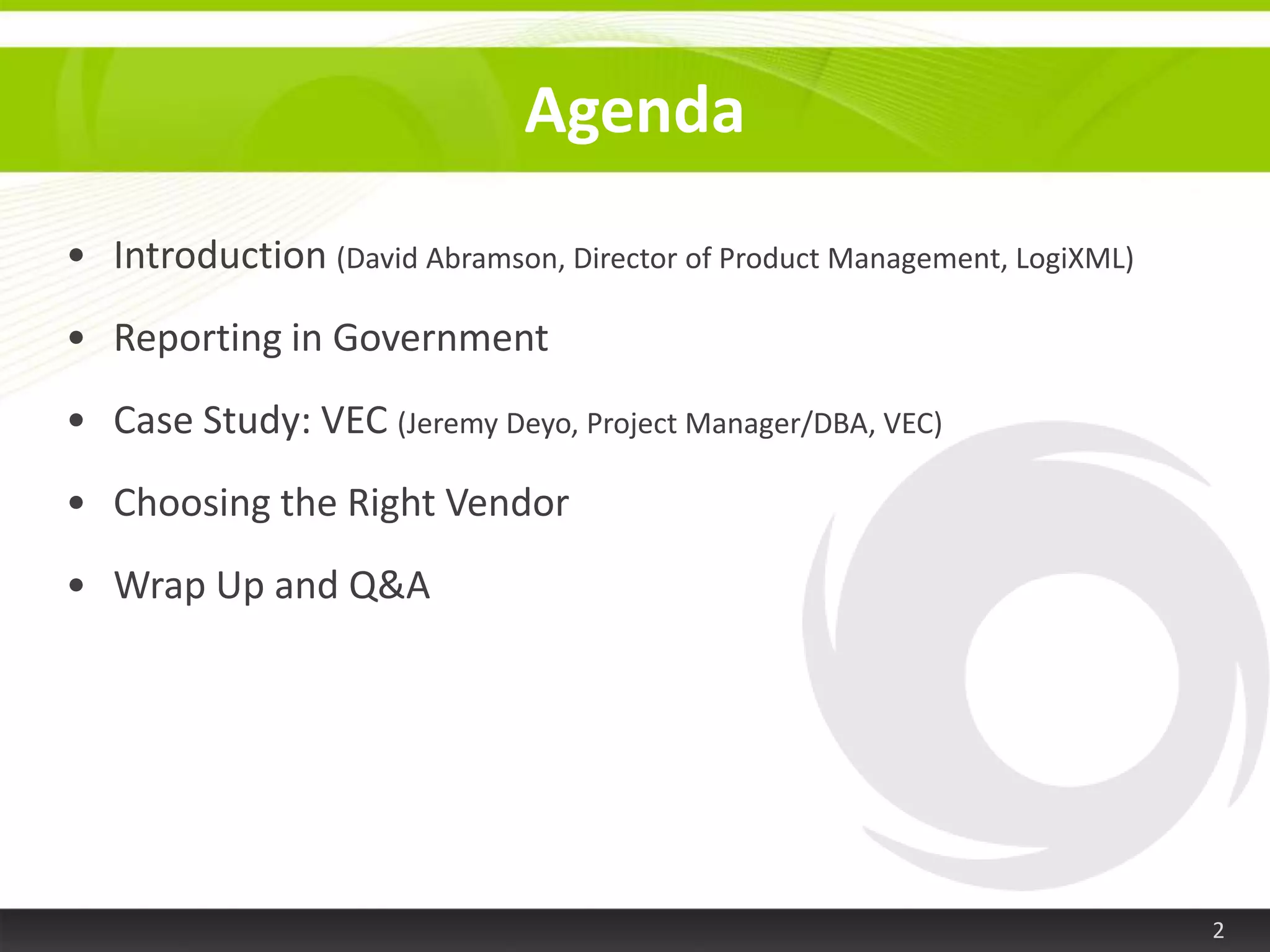Becoming a Leader in Government Reporting | PPT