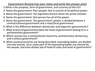 Europe Government Review | PPT