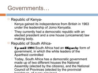 Governments and economies_of_africa_one_to_use | PPT