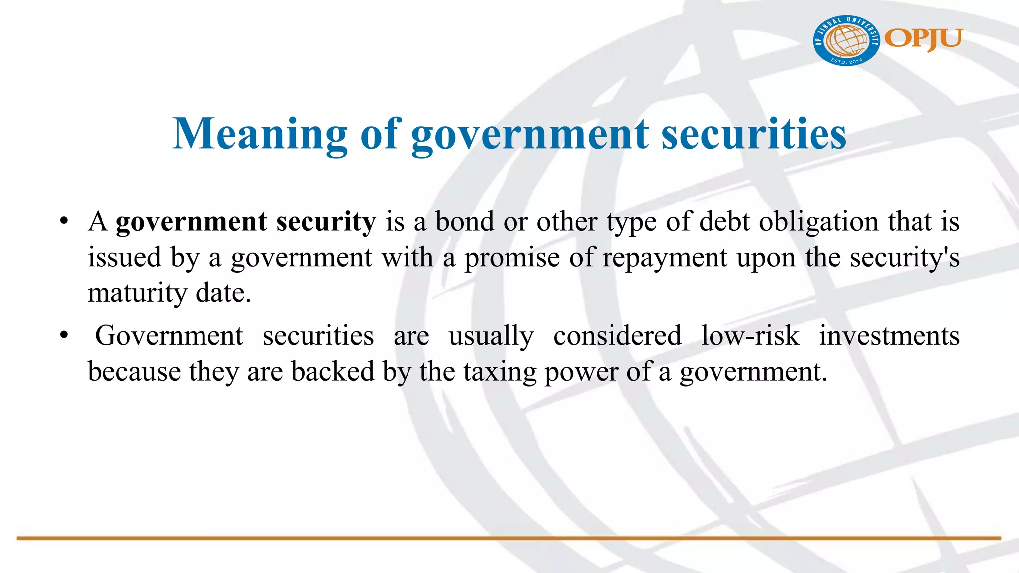 Government securities | PPTX