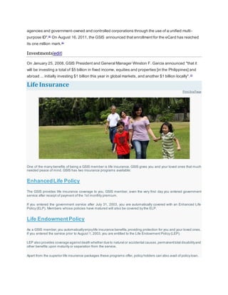 Government service insurance system | DOCX