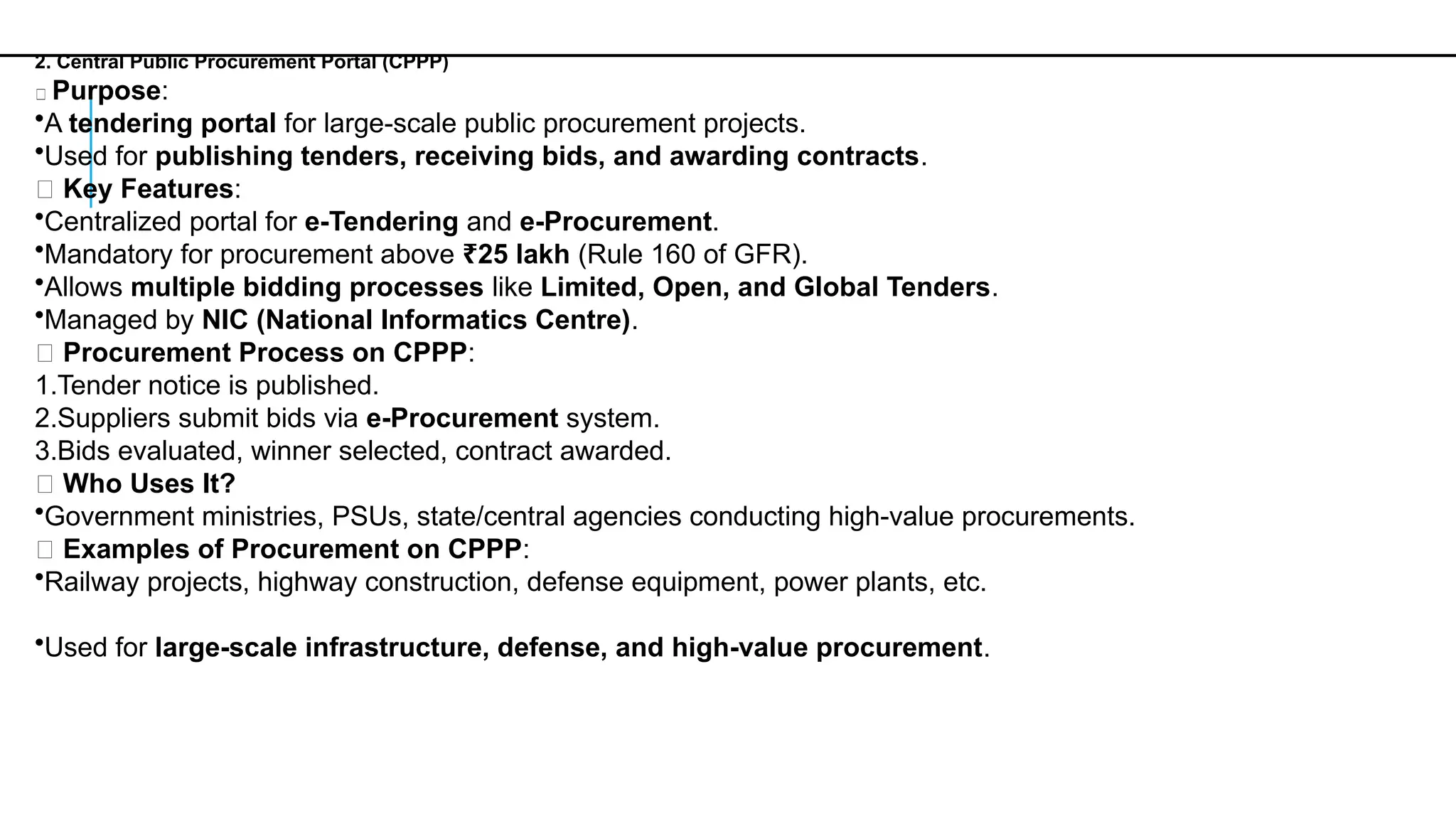 Government Tender Key words and Process with example | PPTX