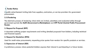 Government Tender Key words and Process with example | PPT