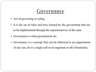 Government to governance | PPTX