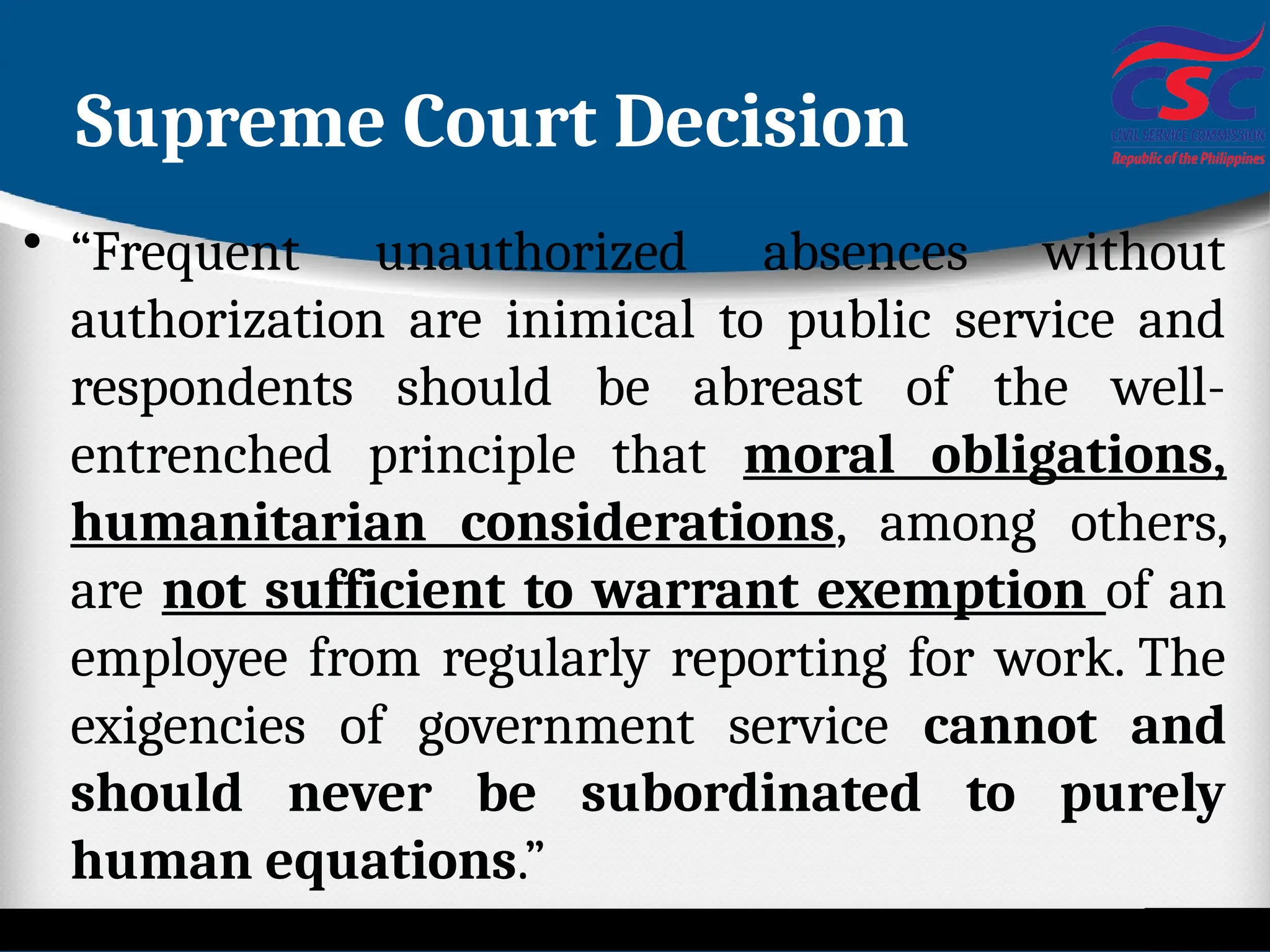 Government Working Hours among employees in the civil service of the ...
