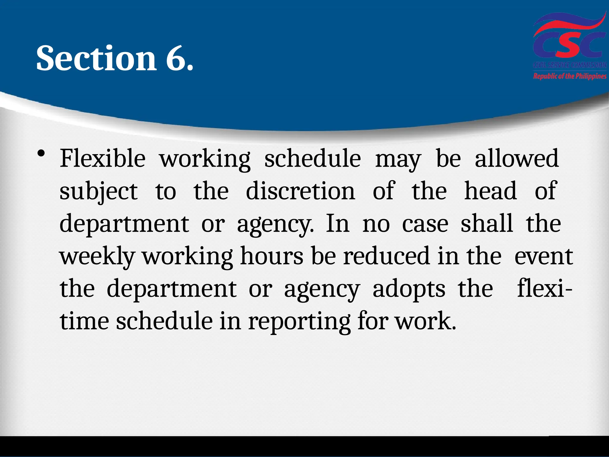 Government Working Hours among employees in the civil service of the ...