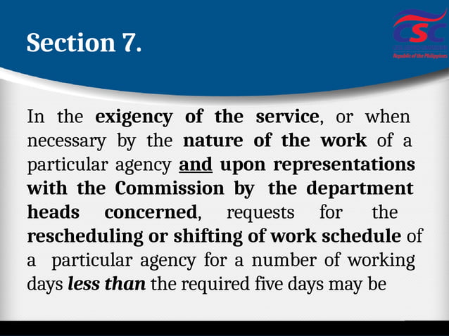 Government Working Hours among employees in the civil service of the ...