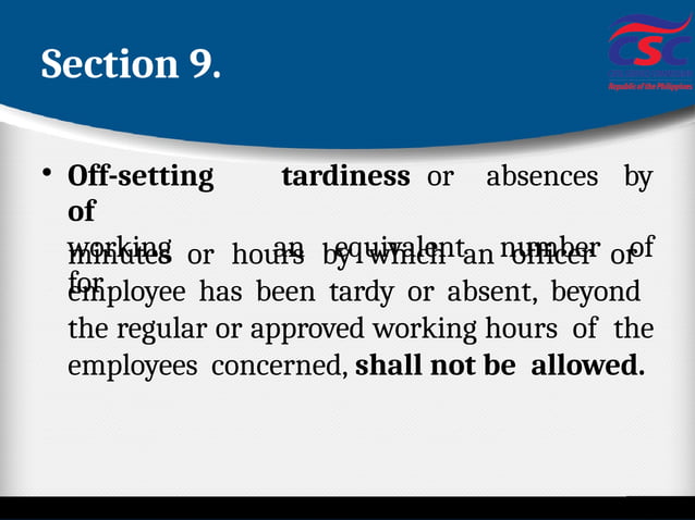 Government Working Hours among employees in the civil service of the ...