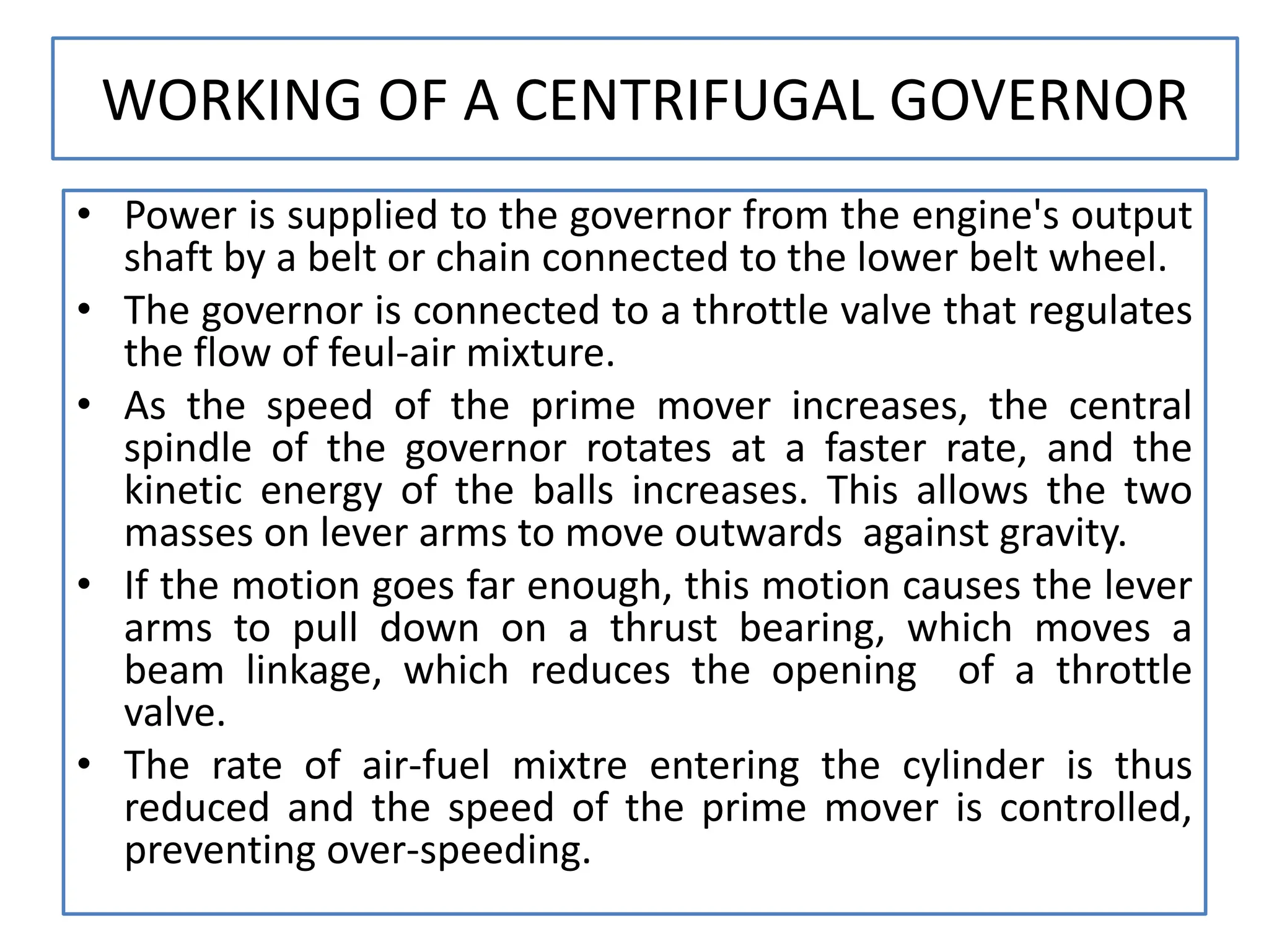 GOVERNOR system study of automobile engineering | PDF