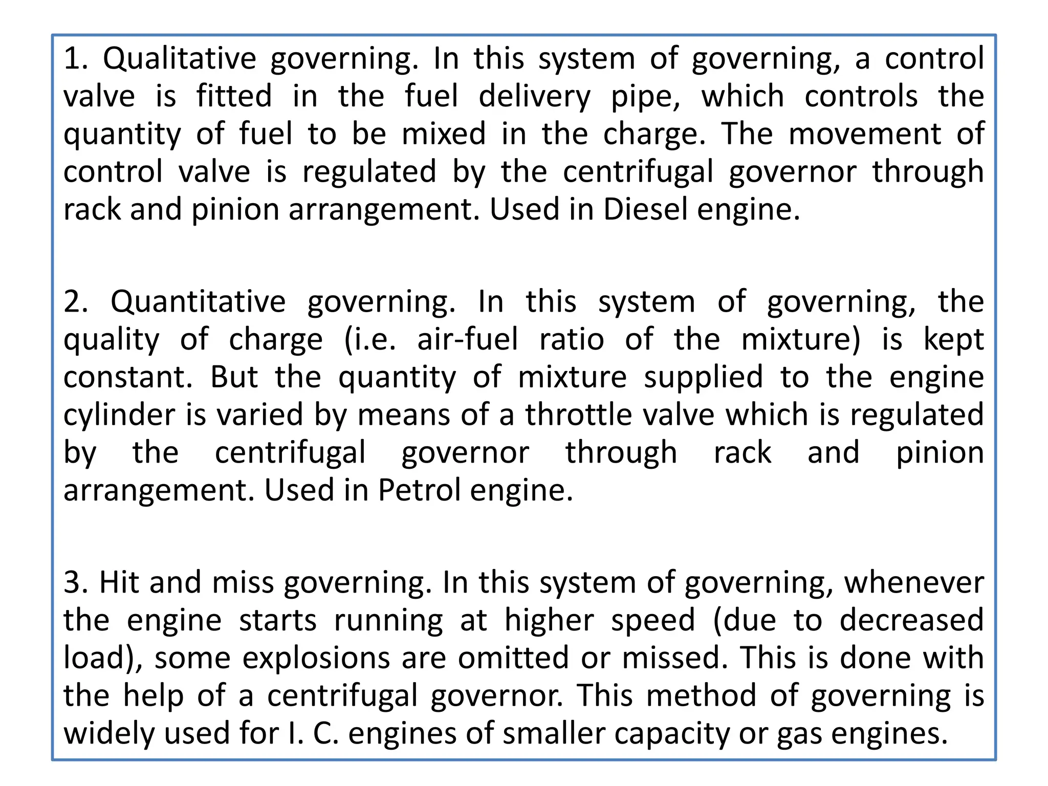 GOVERNOR system study of automobile engineering | PDF