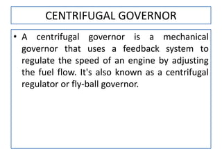 GOVERNOR system study of automobile engineering | PDF