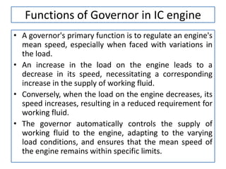 GOVERNOR system study of automobile engineering | PDF