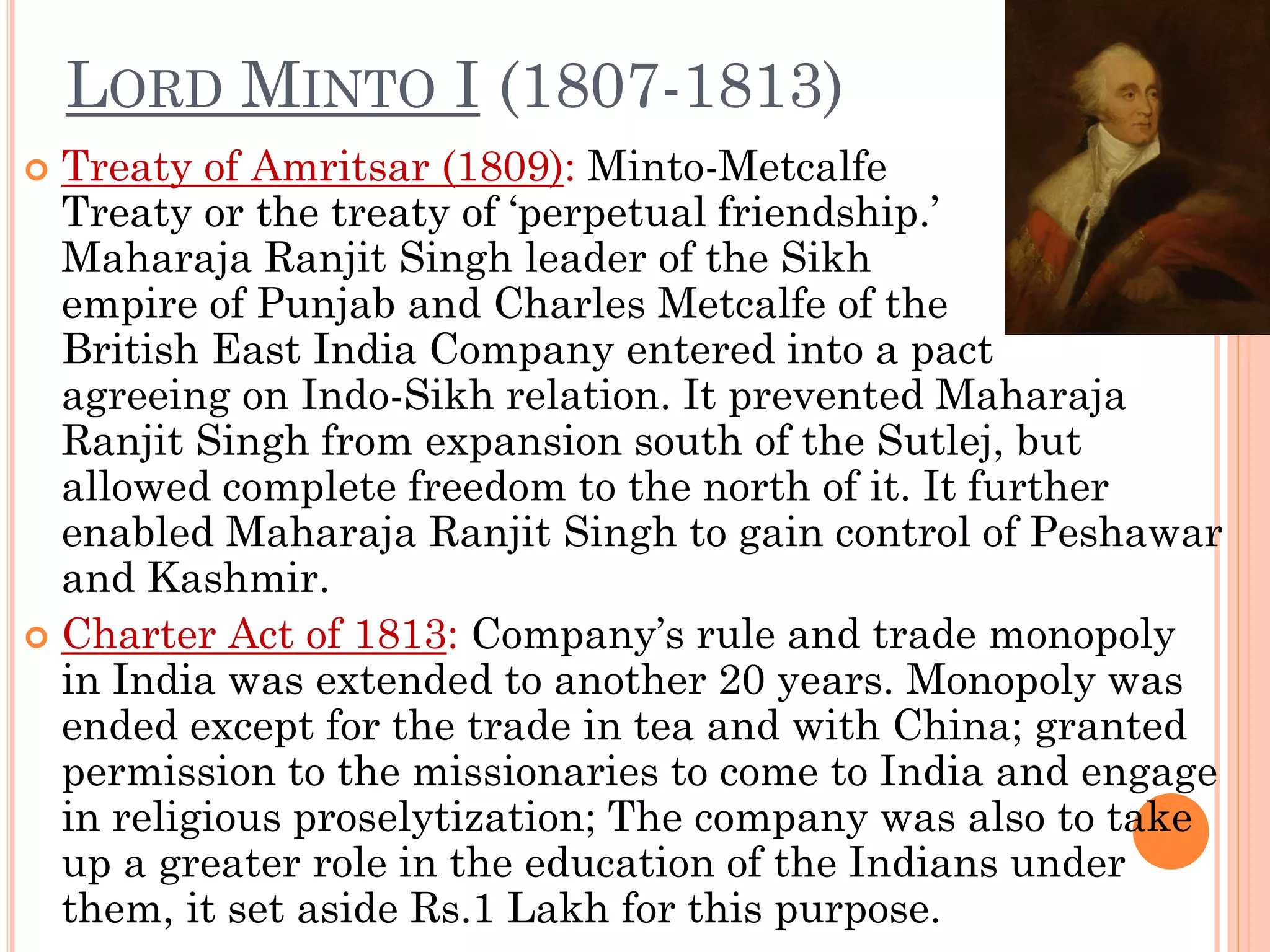 Governor generals and Viceroys of India and important events | PDF