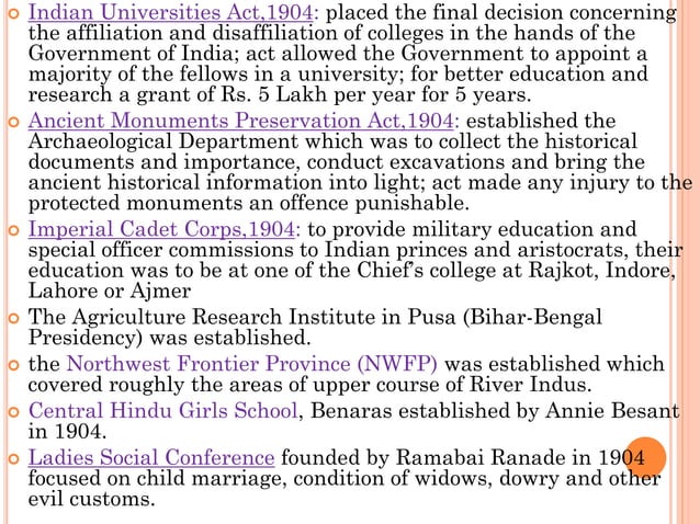 Governor generals and Viceroys of India and important events | PDF ...