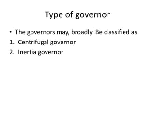 Governor and its type | PPTX