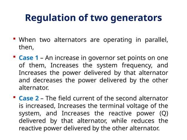 Governor Characteristics and Regulation of alternators.pptx