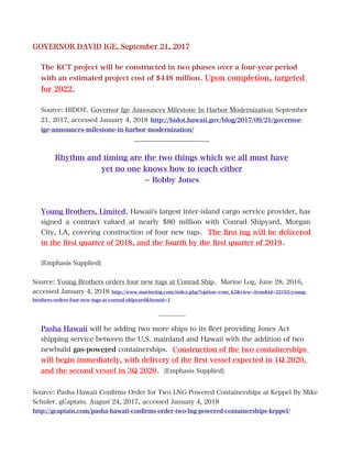 Governor David Ige - Kapalama Container Terminal - Strategy for Success ...