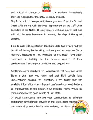 Governor fayemi's address at the passing out ceremony of the 2010 batch ...