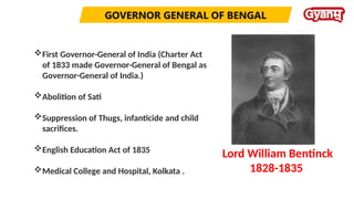 governor generals of bengal for government exams | PPTX