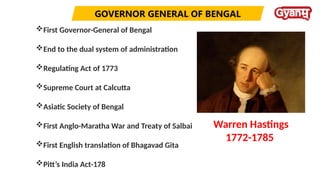 governor generals of bengal for government exams | PPTX