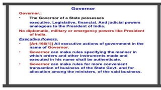 State Executive - Governor - Indian Constitution | PPT
